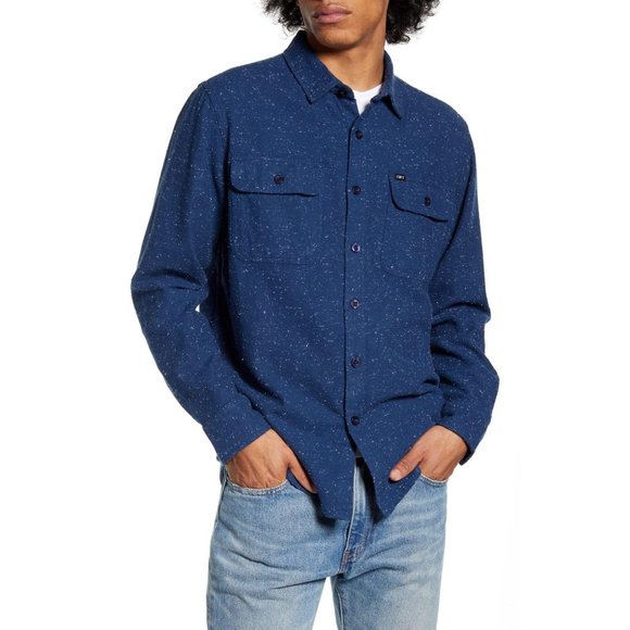 Obey | Shirts | New Obey Jasper Neppy Navy Buttonup Flannel Shirt ...